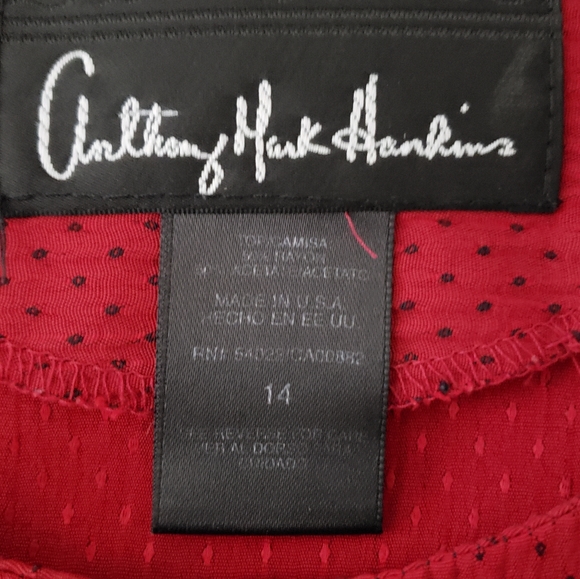 Anthony Mark Hankins | Tops | Vintage Anthony Mark Hankins Top | Poshmark